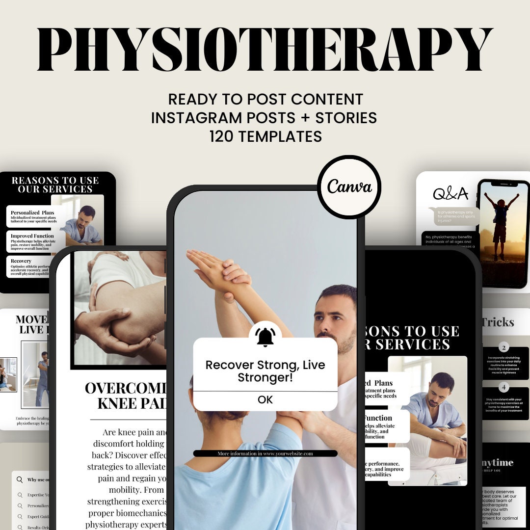 Physiotherapy Instagram Post Template, Social Media Marketing Template ...