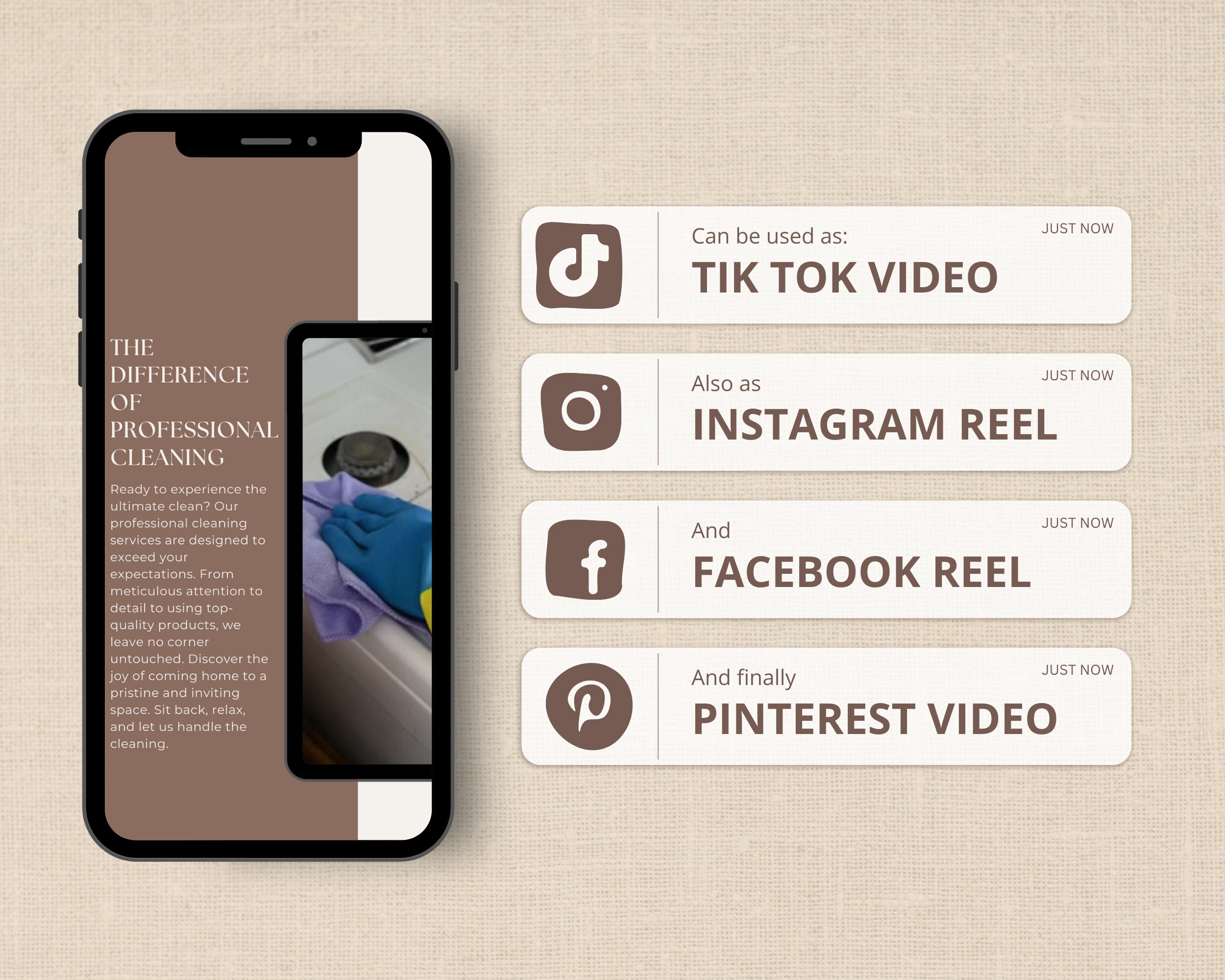 Cleaning Business Instagram Reels Template, Editable Social Media Reels ...