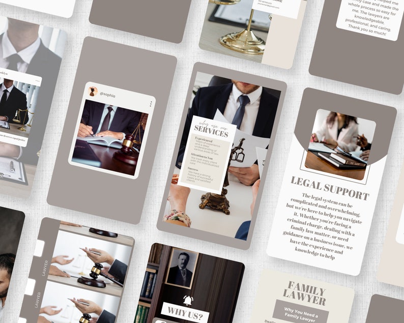 Lawyer Instagram Post Templates: Law Firm Social Media (canva) - Etsy