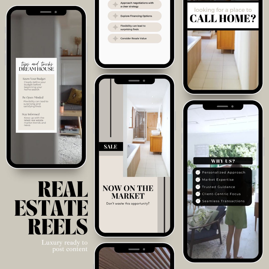 Editable Real Estate Agent Video Templates, Real Estate Instagram Reels ...