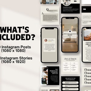 Editable Cleaning Business Instagram, Canva Social Media Posts ...