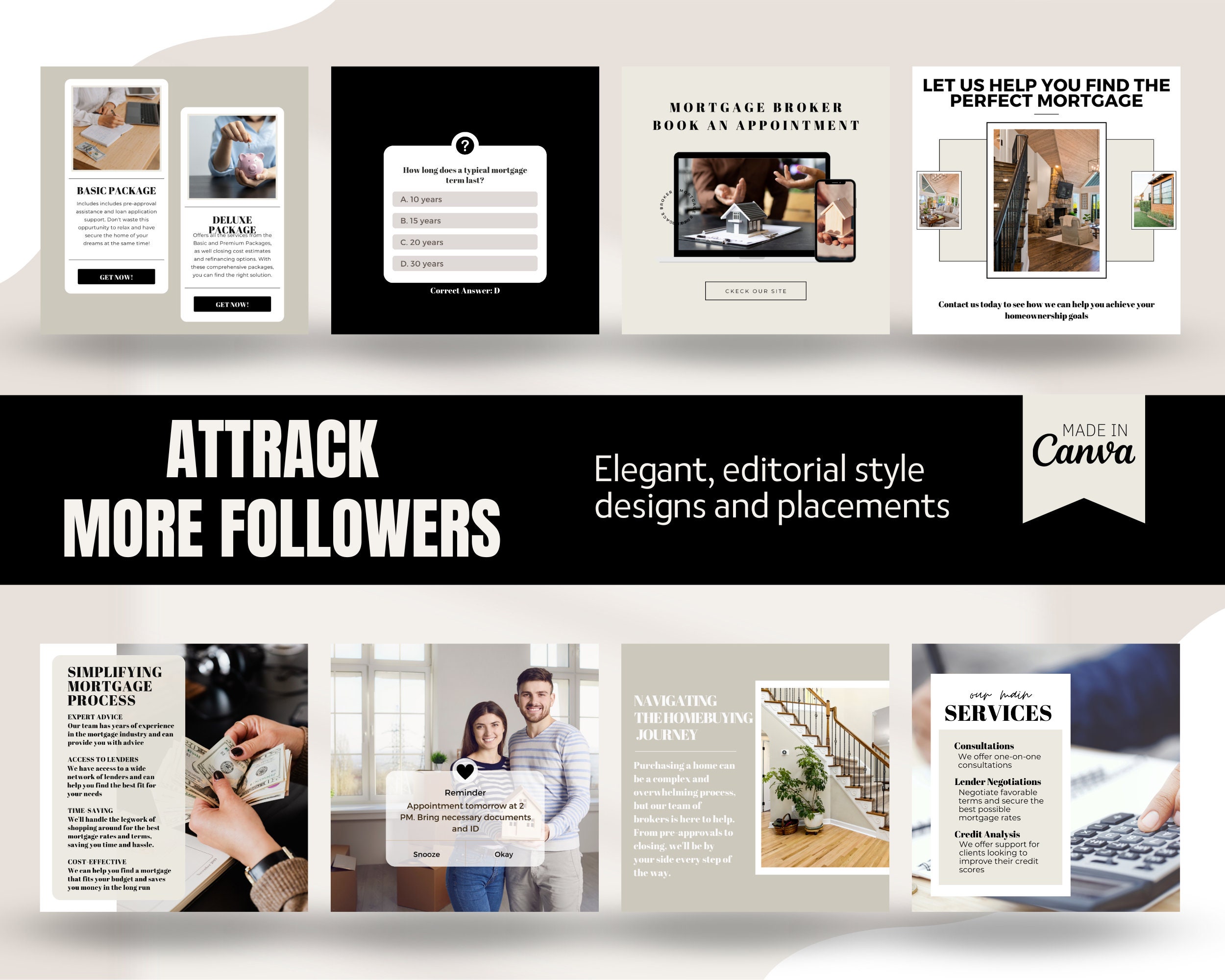 Mortgage Broker Instagram Post Template, Editable Social Media Posts ...