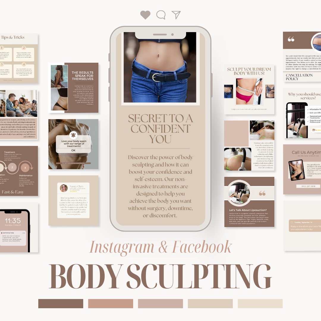 Body Sculpting Templates, Body Contouring Instagram , Skin Tightening ...
