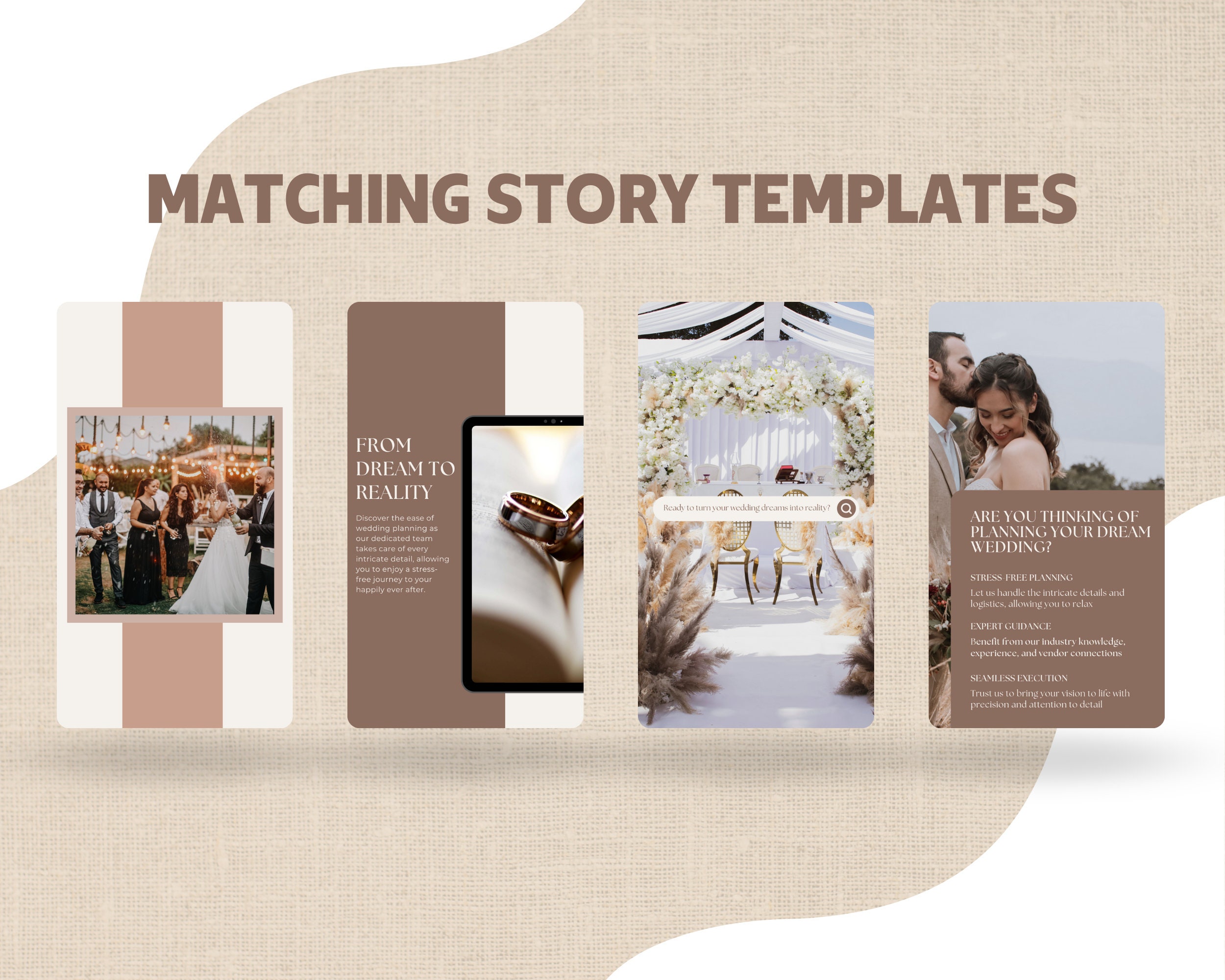 Wedding Planner Instagram Post Template, Editable Social Media Posts ...