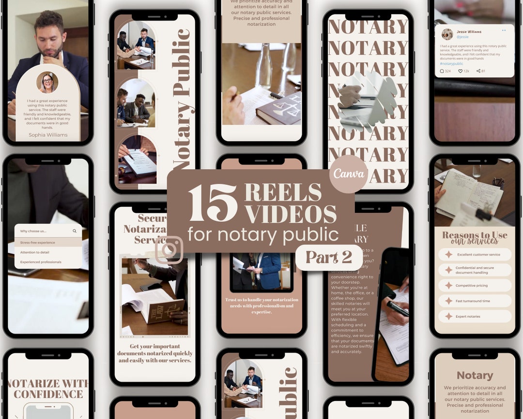 Notary Reels Video Templates, Notary Marketing, Notary Signing Agent ...