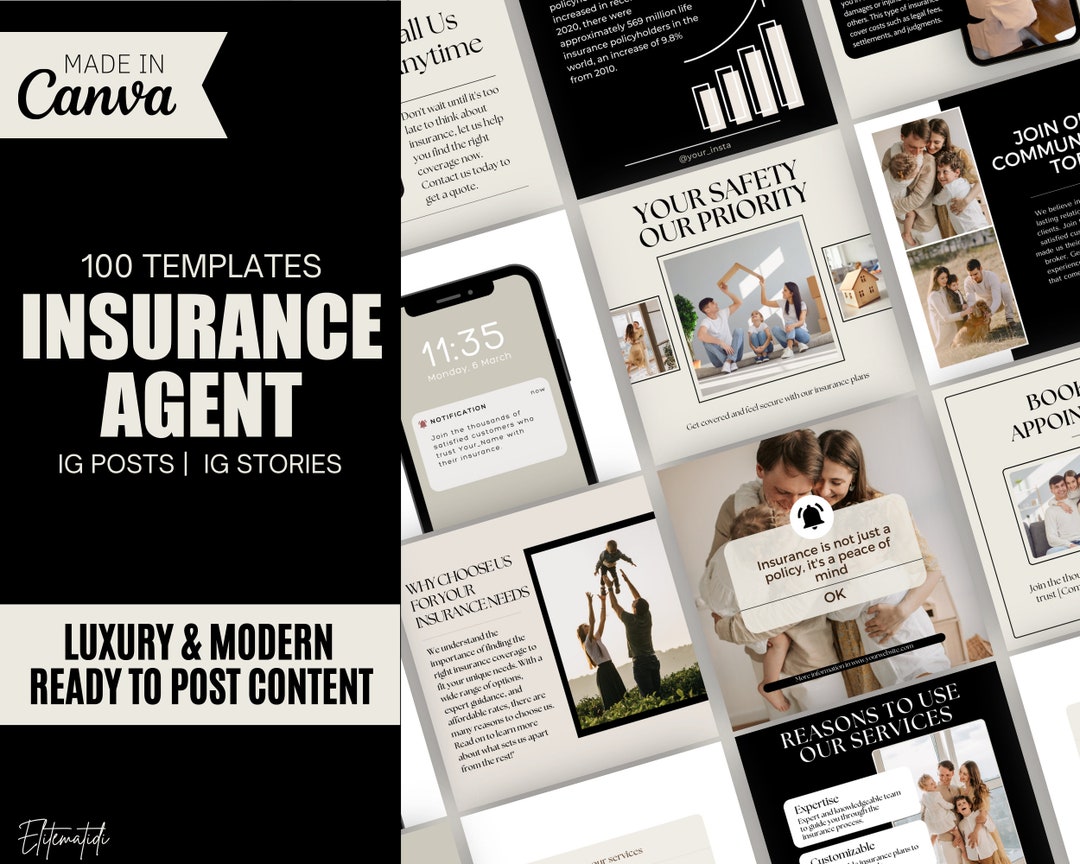 Insurance Agent Marketing, Life Insurance Instagram Template, Insurance ...