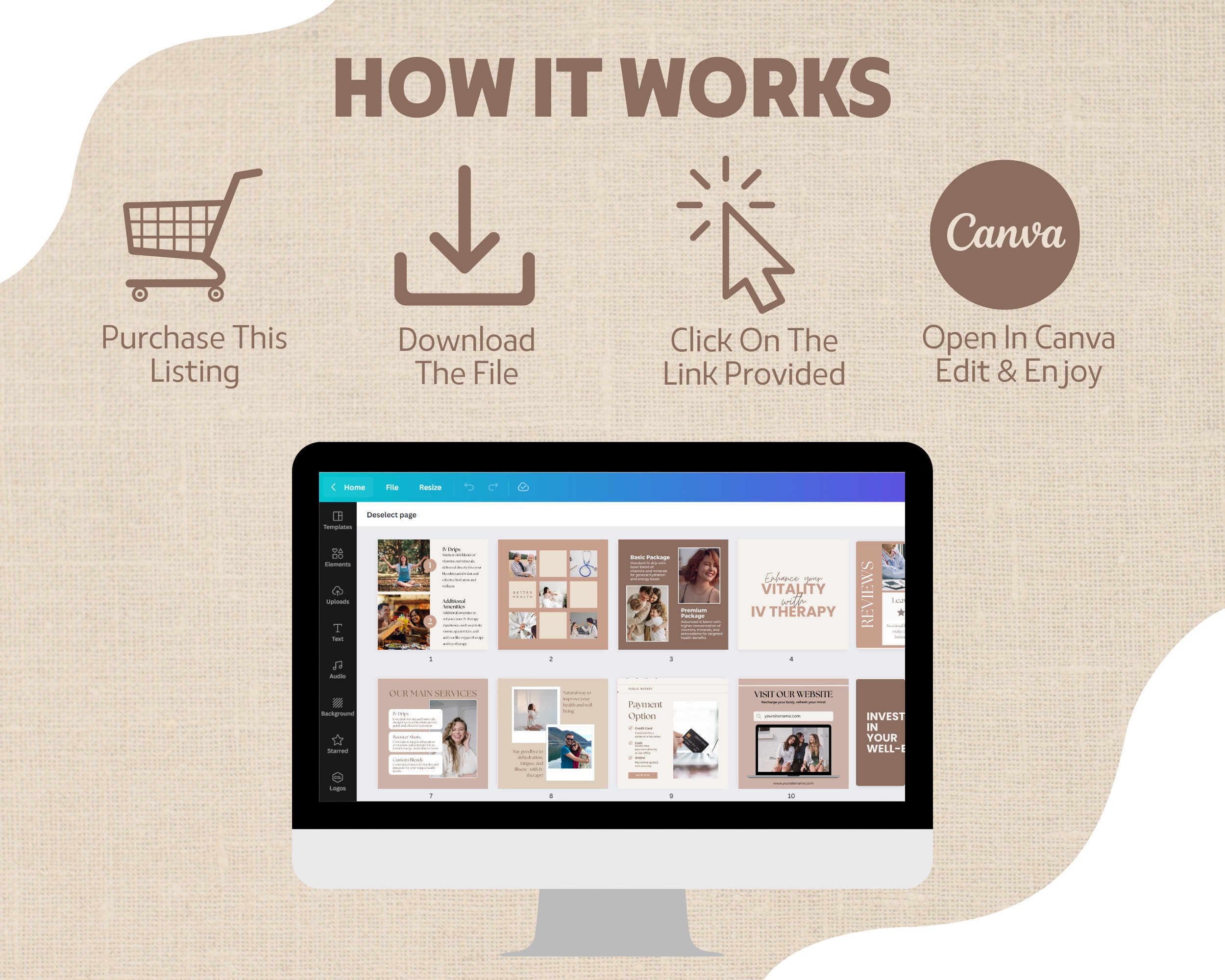 Iv Therapy Instagram Post Template, Editable Social Media Posts for Iv ...