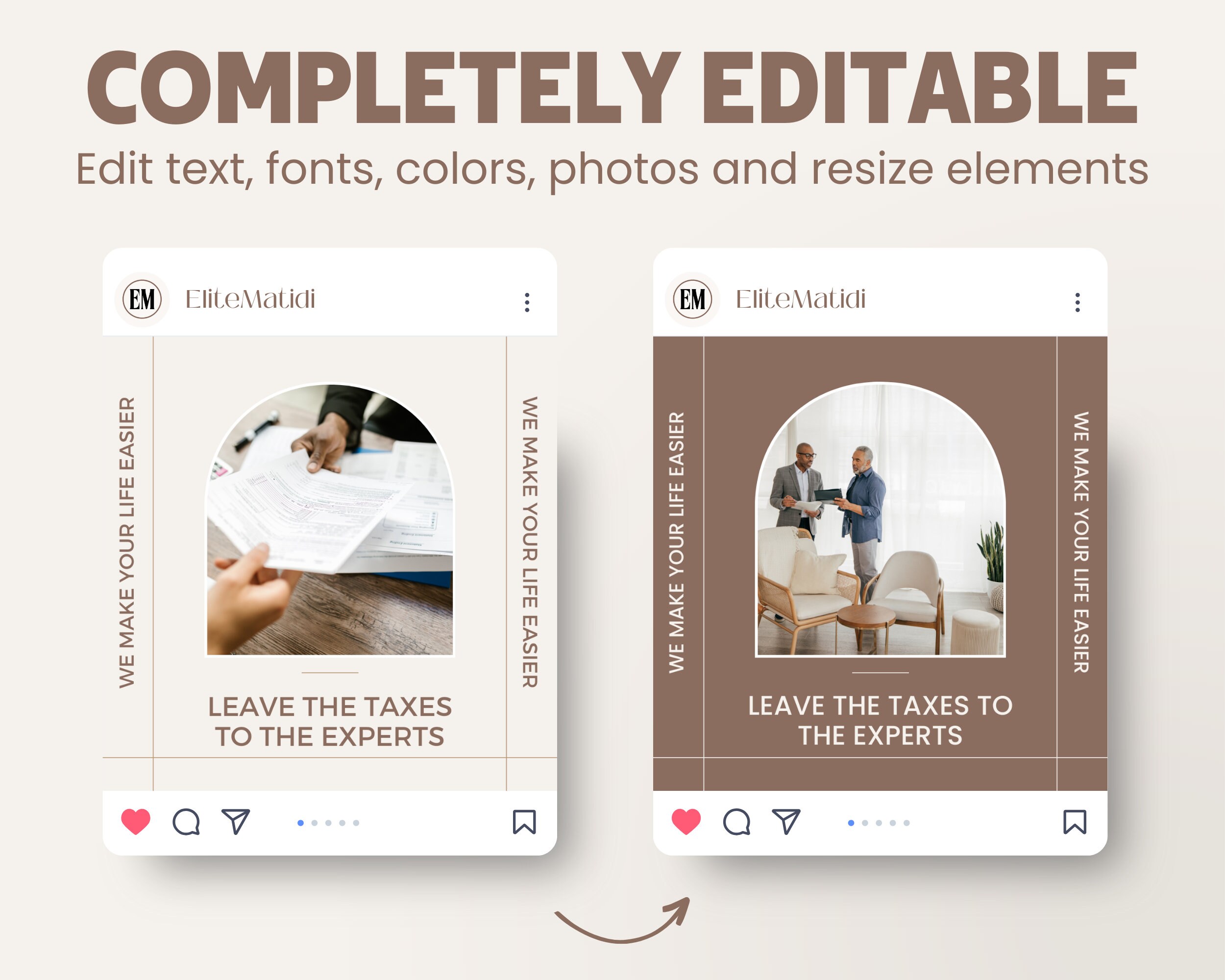 Tax Prep Bundle, Editable Social Media Templates for Tax Preparer, Tax ...