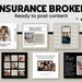 Insurance Agent Instagram Template, Editable Social Media Posts for ...