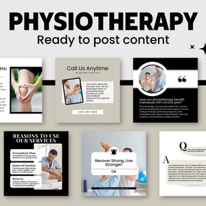 Physiotherapy Instagram Post Template, Social Media Marketing Template ...