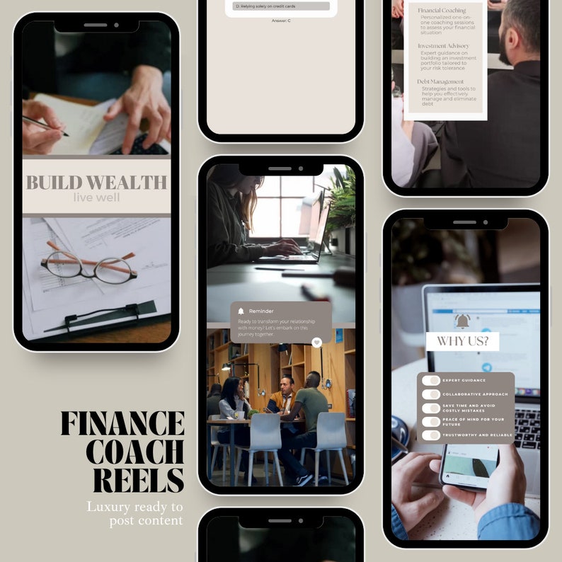 Finance Coach Instagram Reels & Tiktok Videos: Social Media Templates ...