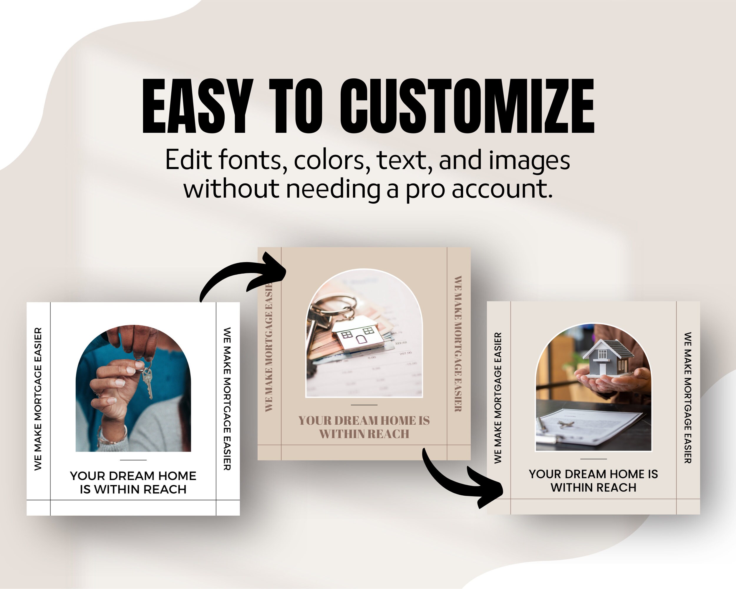 Mortgage Broker Instagram Post Template, Editable Social Media Posts ...