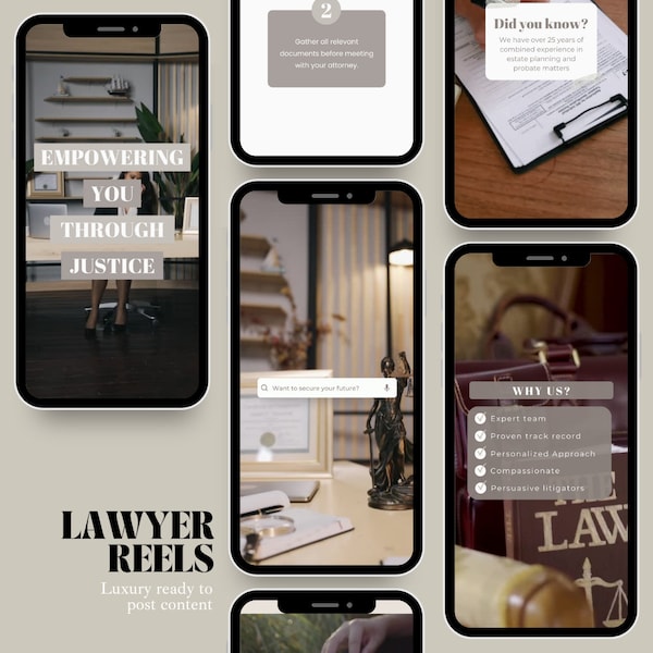 100 Modern Lawyer INSTAGRAM Posts Attorney Instagram CANVA Templates ...