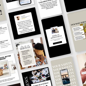 Insurance Agent Instagram Template, Editable Social Media Posts for ...