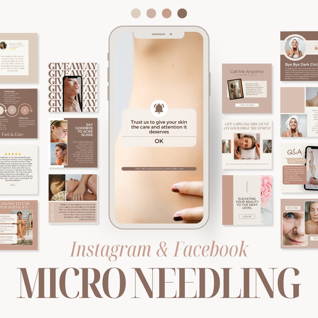 Microneedling Instagram | Micro Needling Editable Template ...
