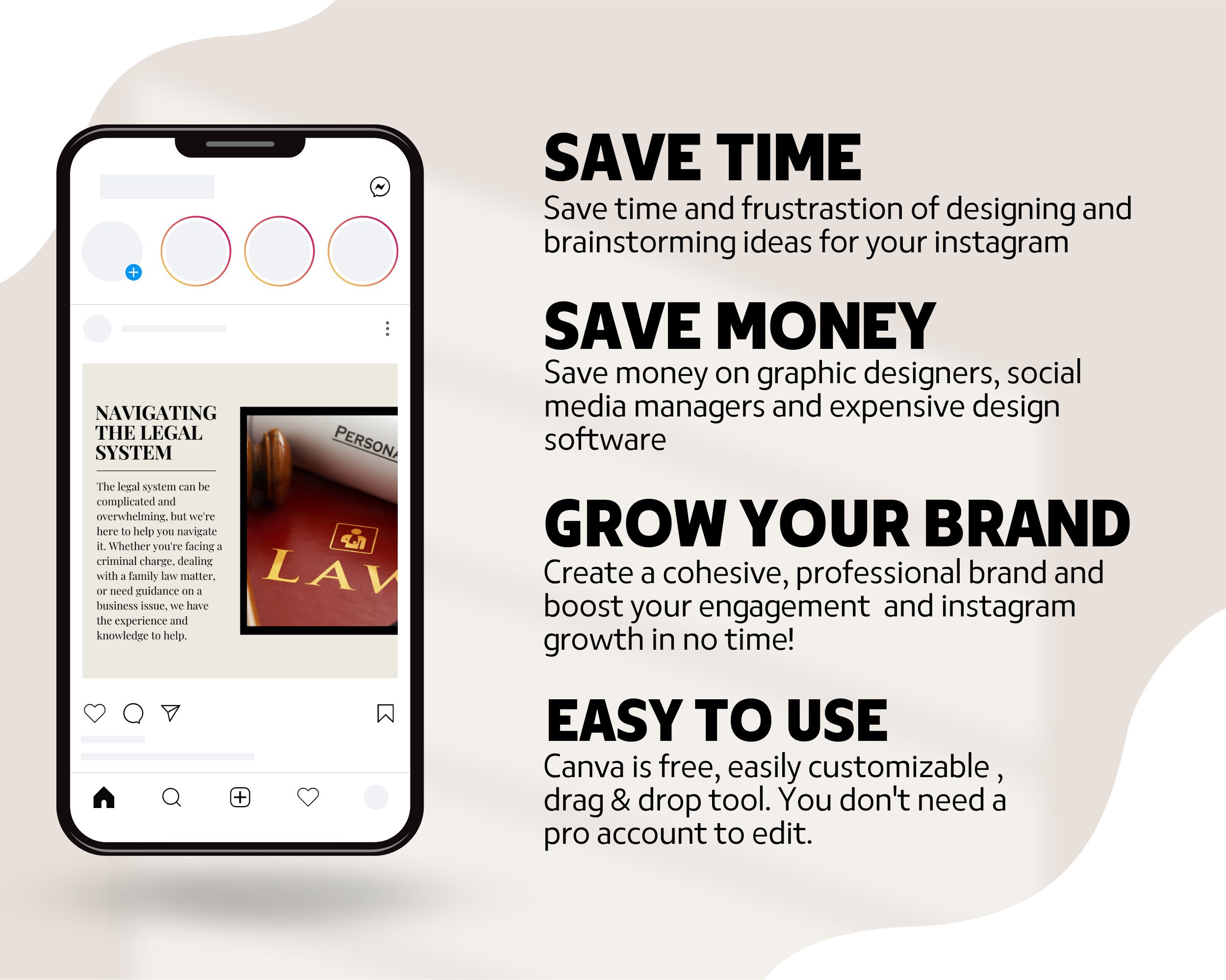 Lawyer Instagram Post Template, Social Media Marketing Template for Law ...