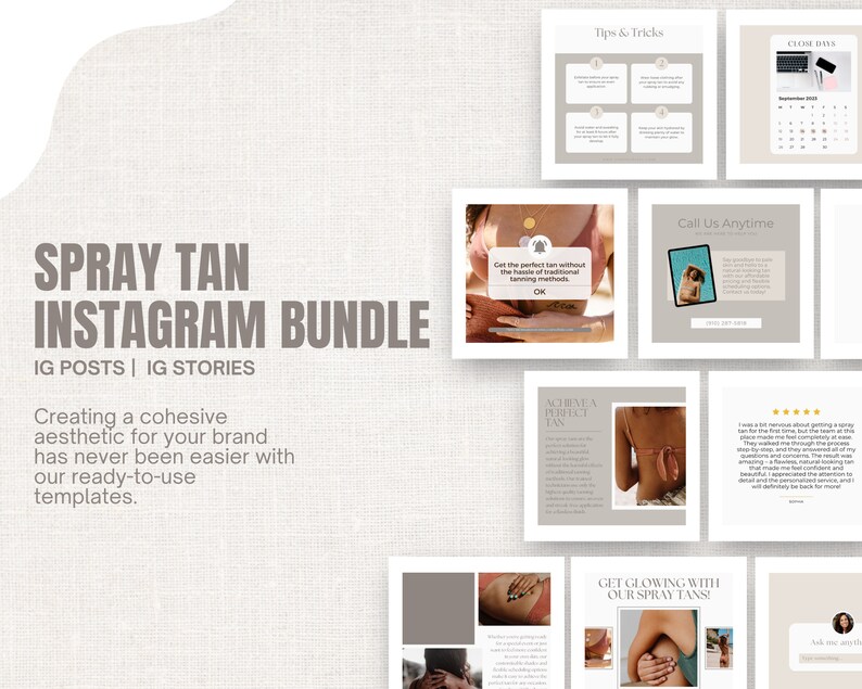 Spray Tan Instagram Post Template, Social Media Marketing Template for ...