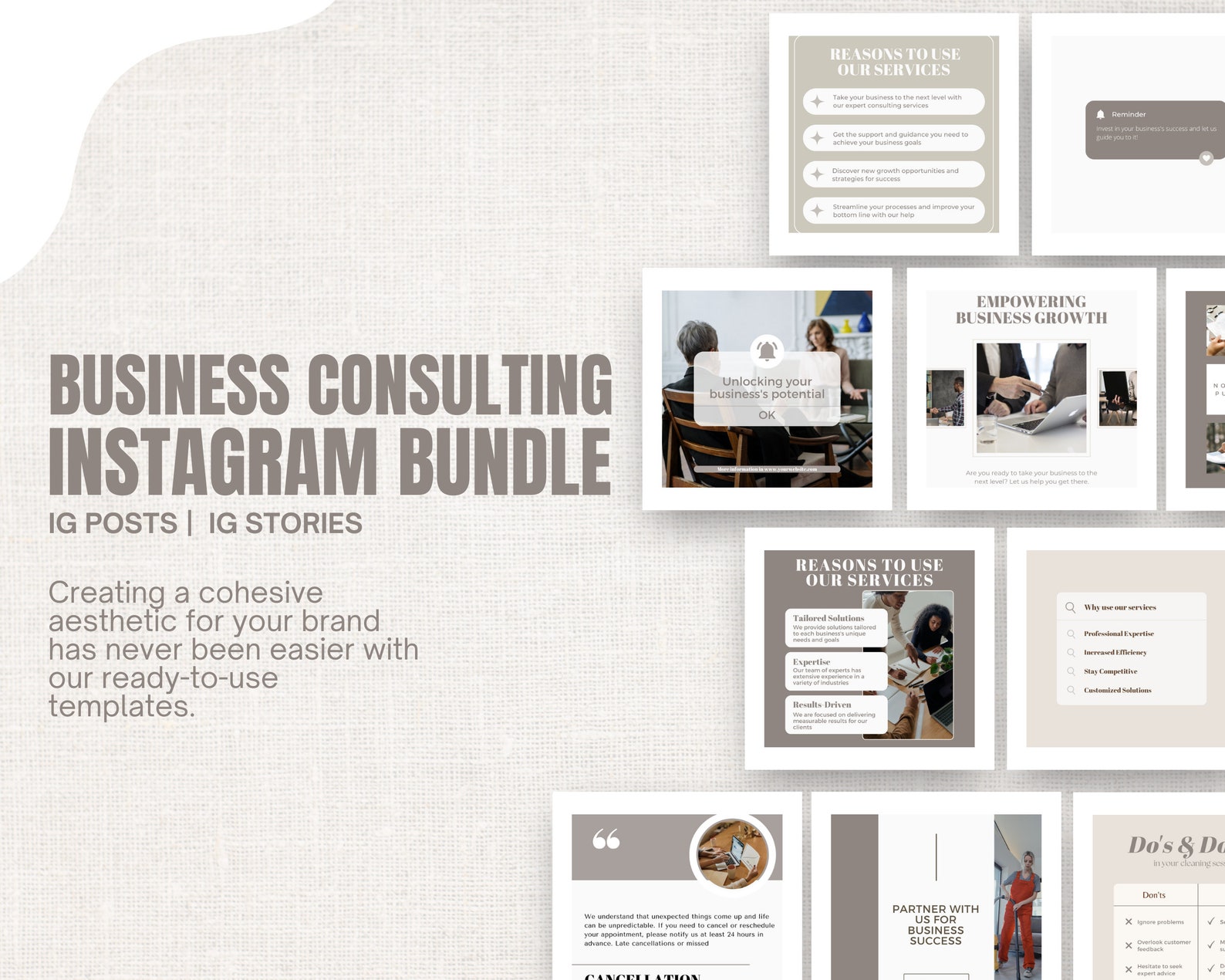 Business Consulting Instagram Post Template, Editable Social Media ...