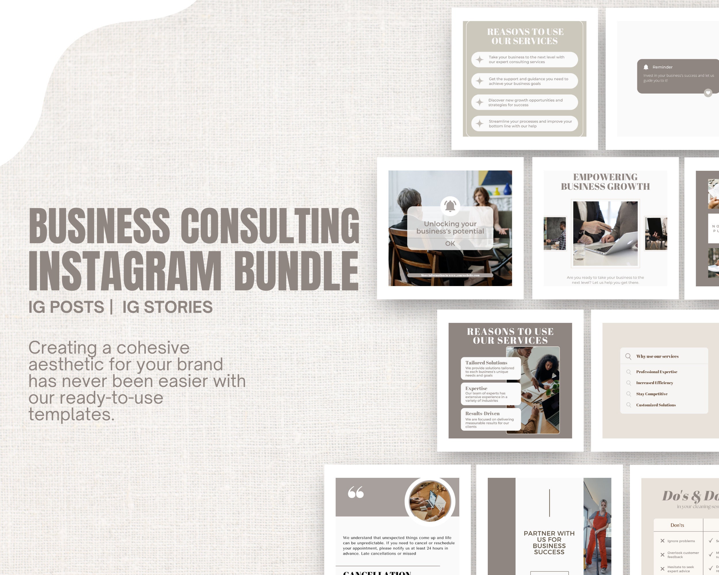 Business Consulting Instagram Post Template, Editable Social Media ...