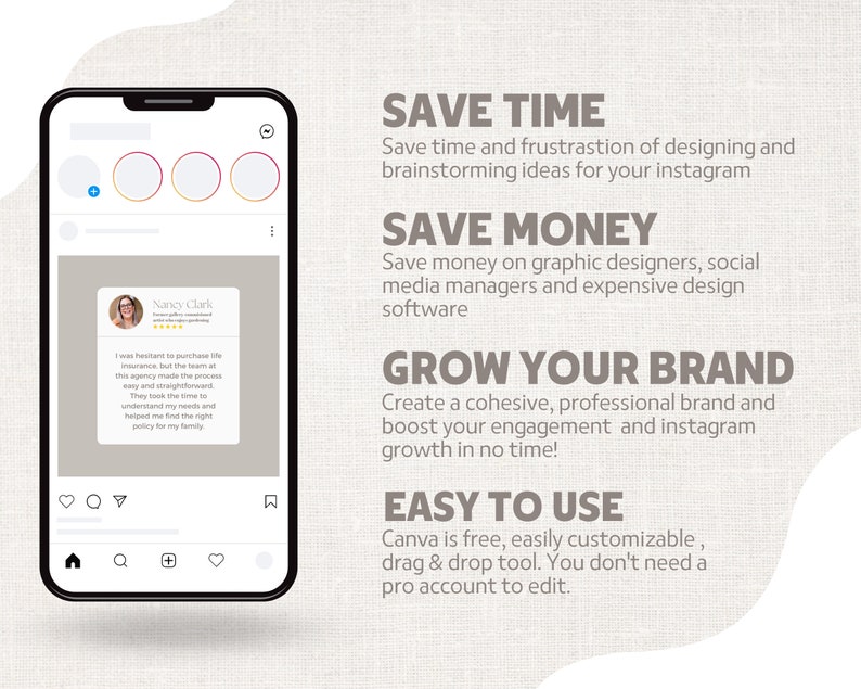 Life Insurance Instagram Post Template, Social Media Marketing Template ...