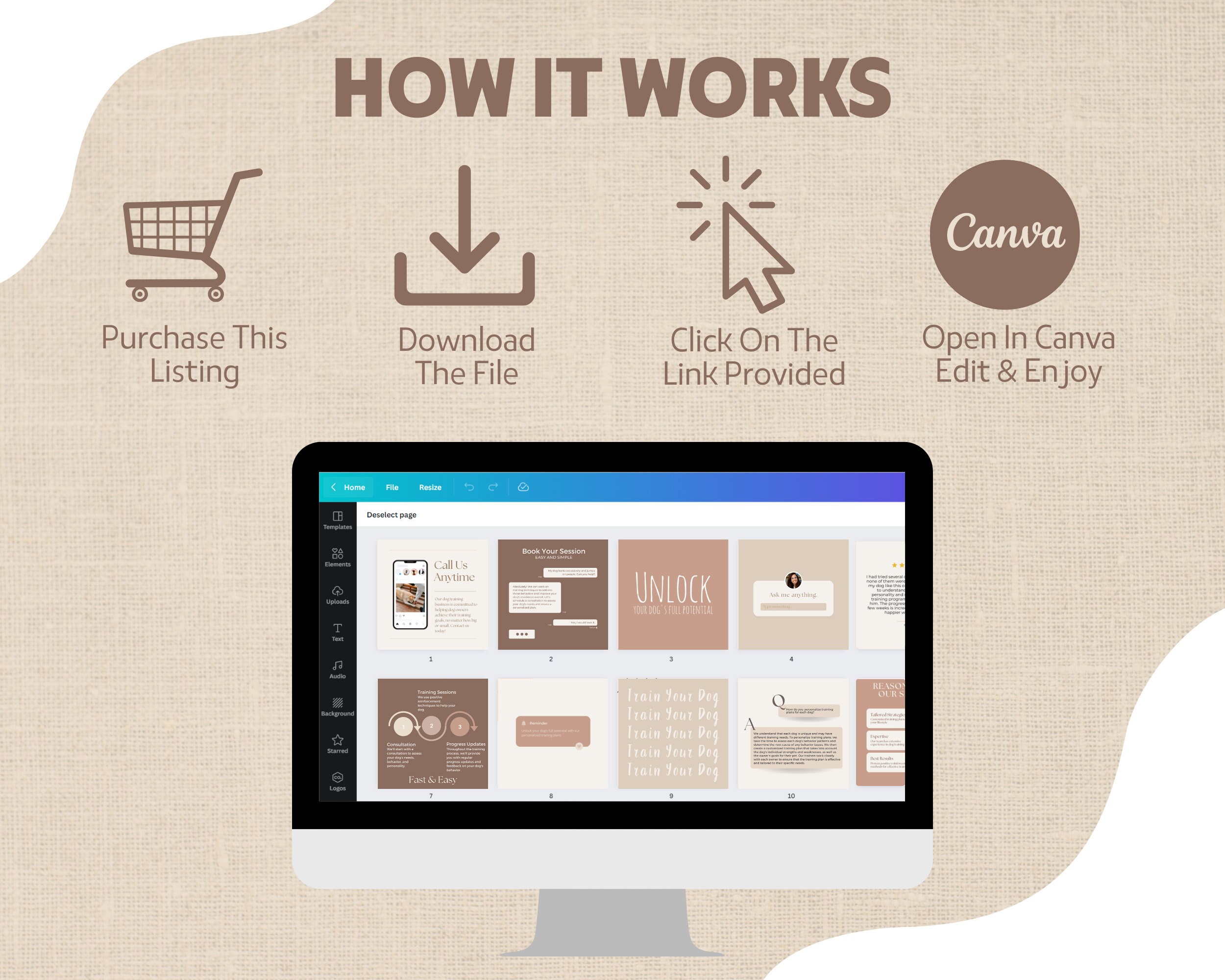 Dog Training Instagram Post Template Social Media Posts for - Etsy