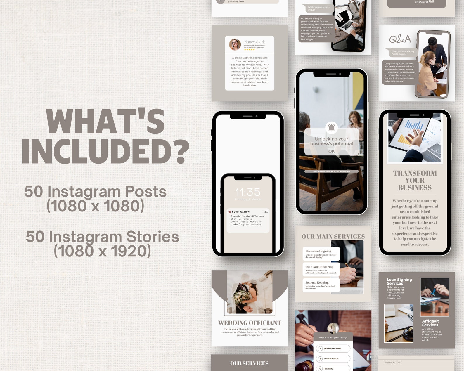 Business Consulting Instagram Post Template, Editable Social Media ...