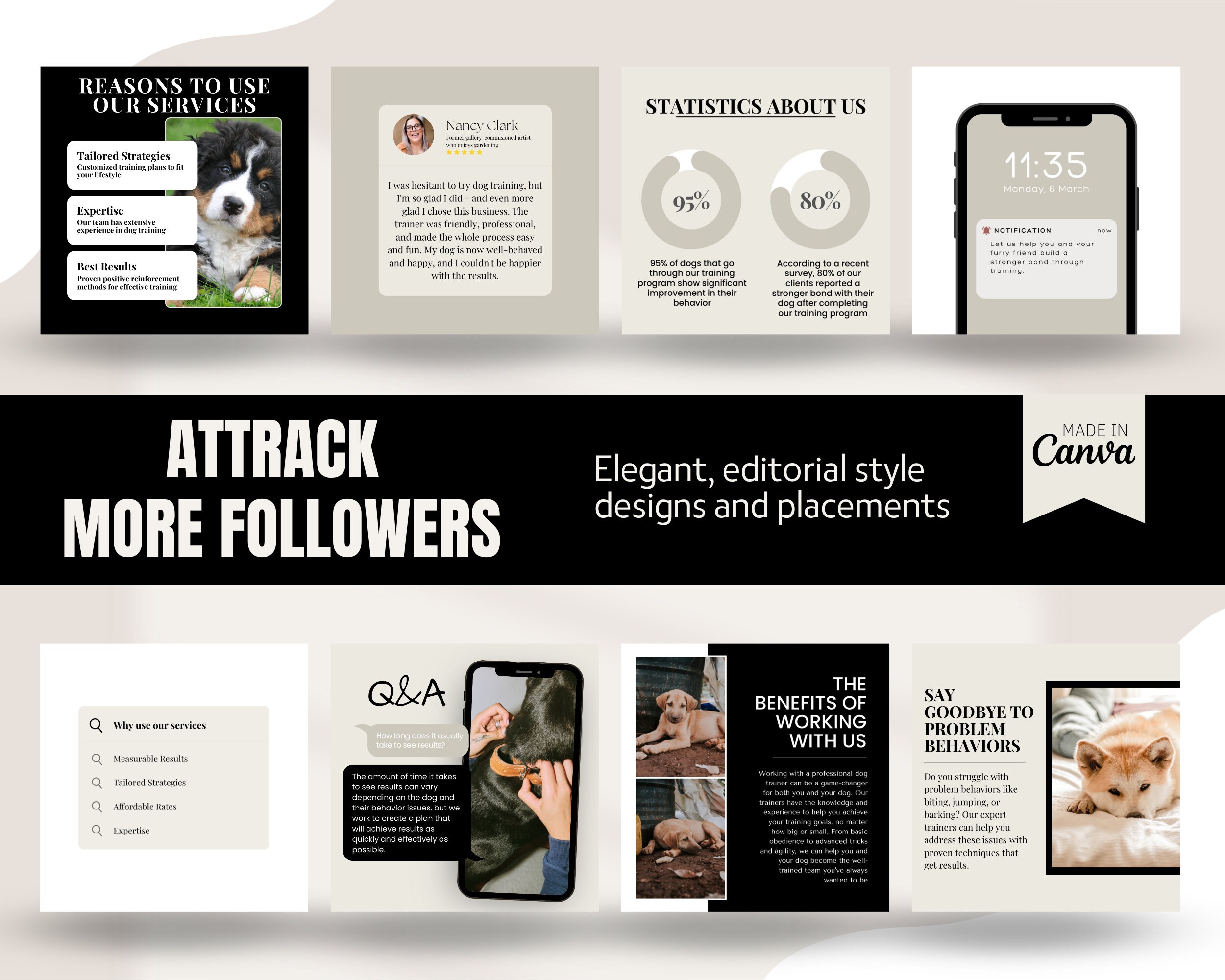 Editable Dog Training Business Template, Dog Training Instagram Post ...