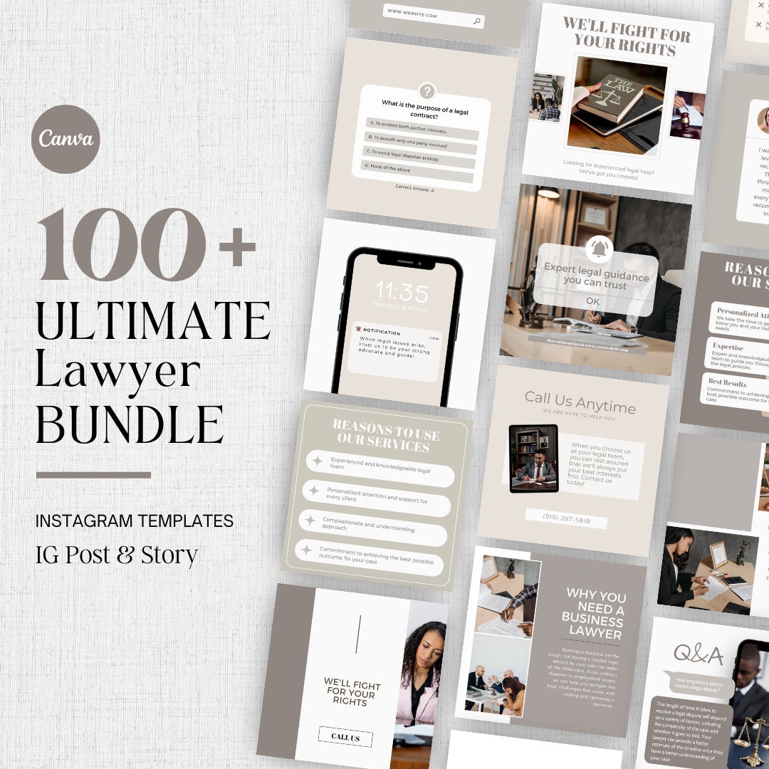 Editable Law Firm Marketing Template,attorney Instagram Post Template ...