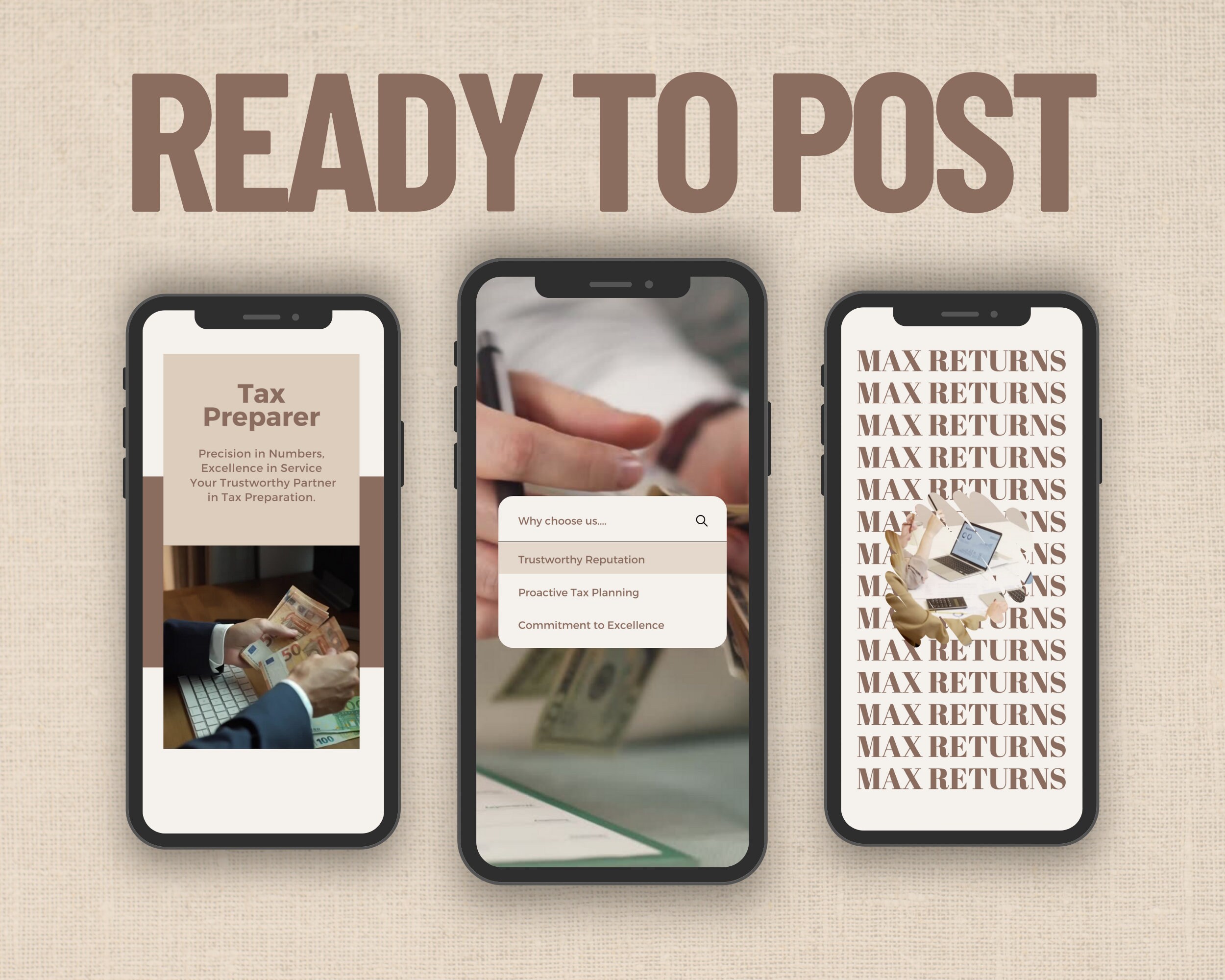 Tax Preparer Instagram Reels & Tiktok Videos: Tax Prep Editable Social ...