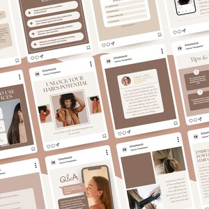 Hair Stylist Instagram Post Template, Editable Social Media Posts for ...