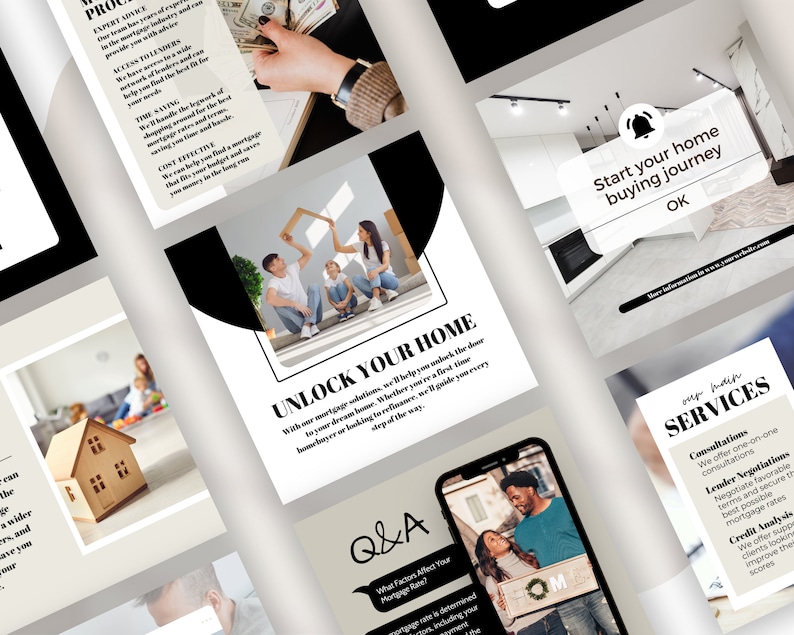 Mortgage Broker Instagram Post Template, Editable Social Media Posts ...