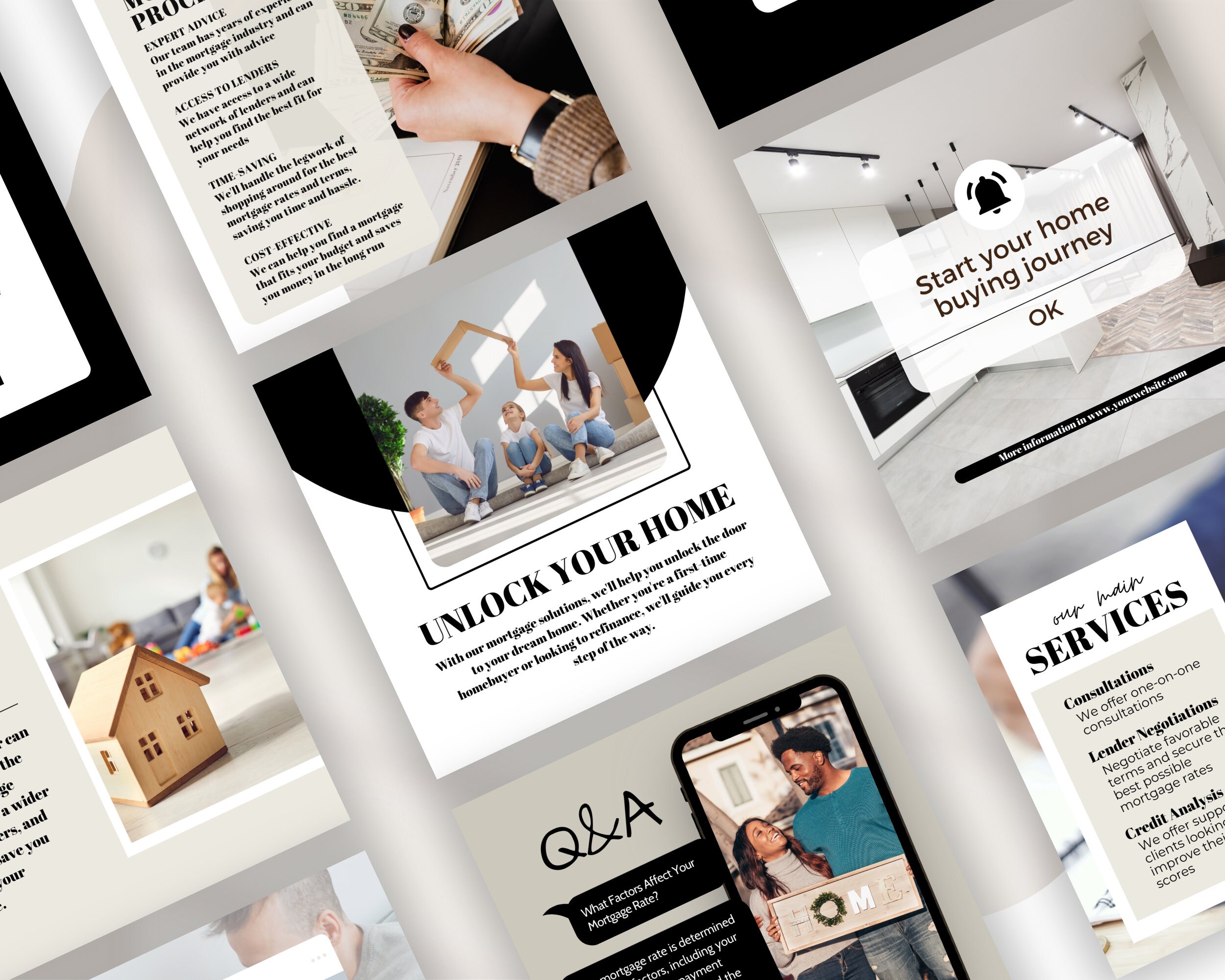 Mortgage Broker Instagram Post Template, Editable Social Media Posts ...