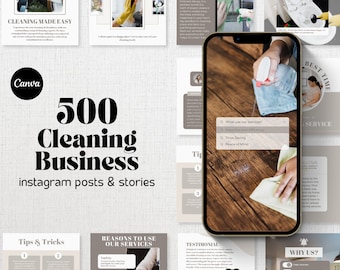 Cleaning Business Instagram Post Template, Editable Social Media Posts ...