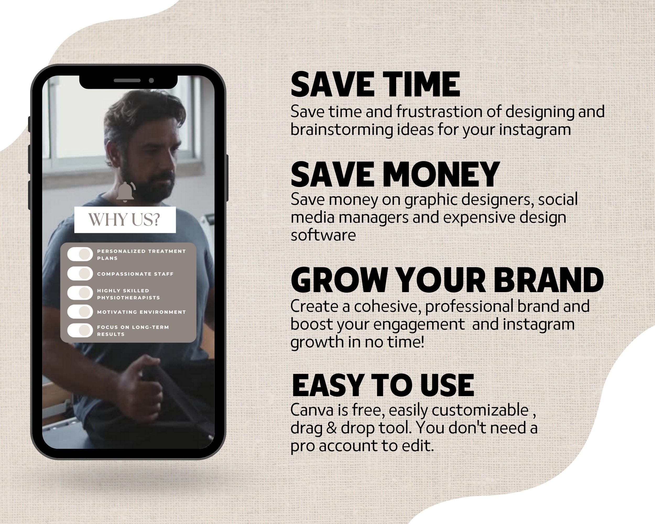 Physiotherapy Reels: Instagram and Tiktok Video Templates for a ...
