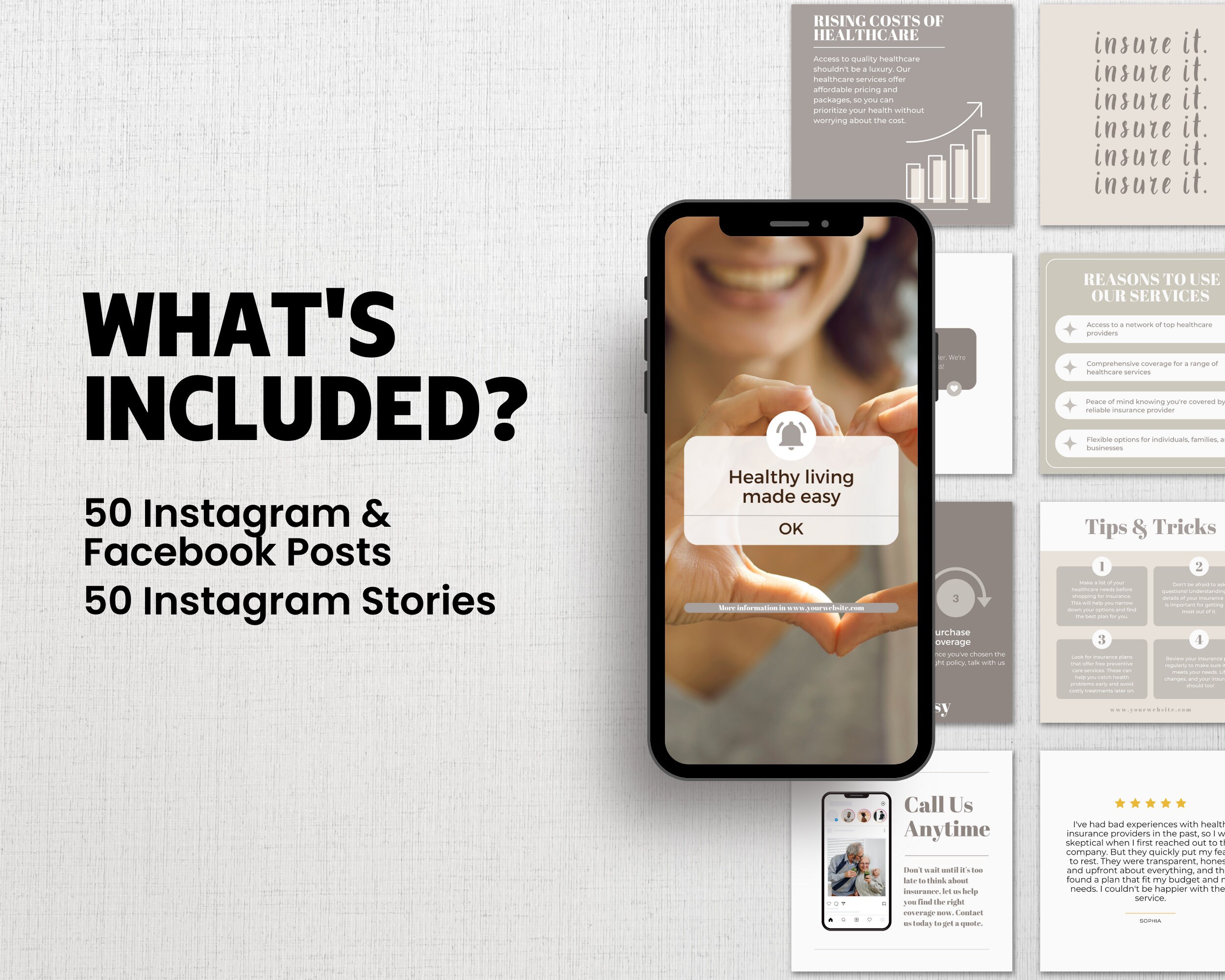 Health Insurance Broker Instagram Templates, Editable Health Insurance ...