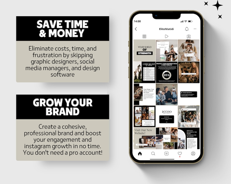 Insurance Agent Instagram Template, Editable Social Media Posts for ...