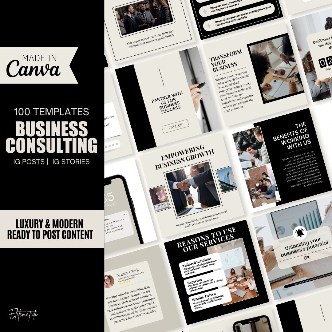 Editable Business Coach Instagram Post Template, Social Media Posts for ...