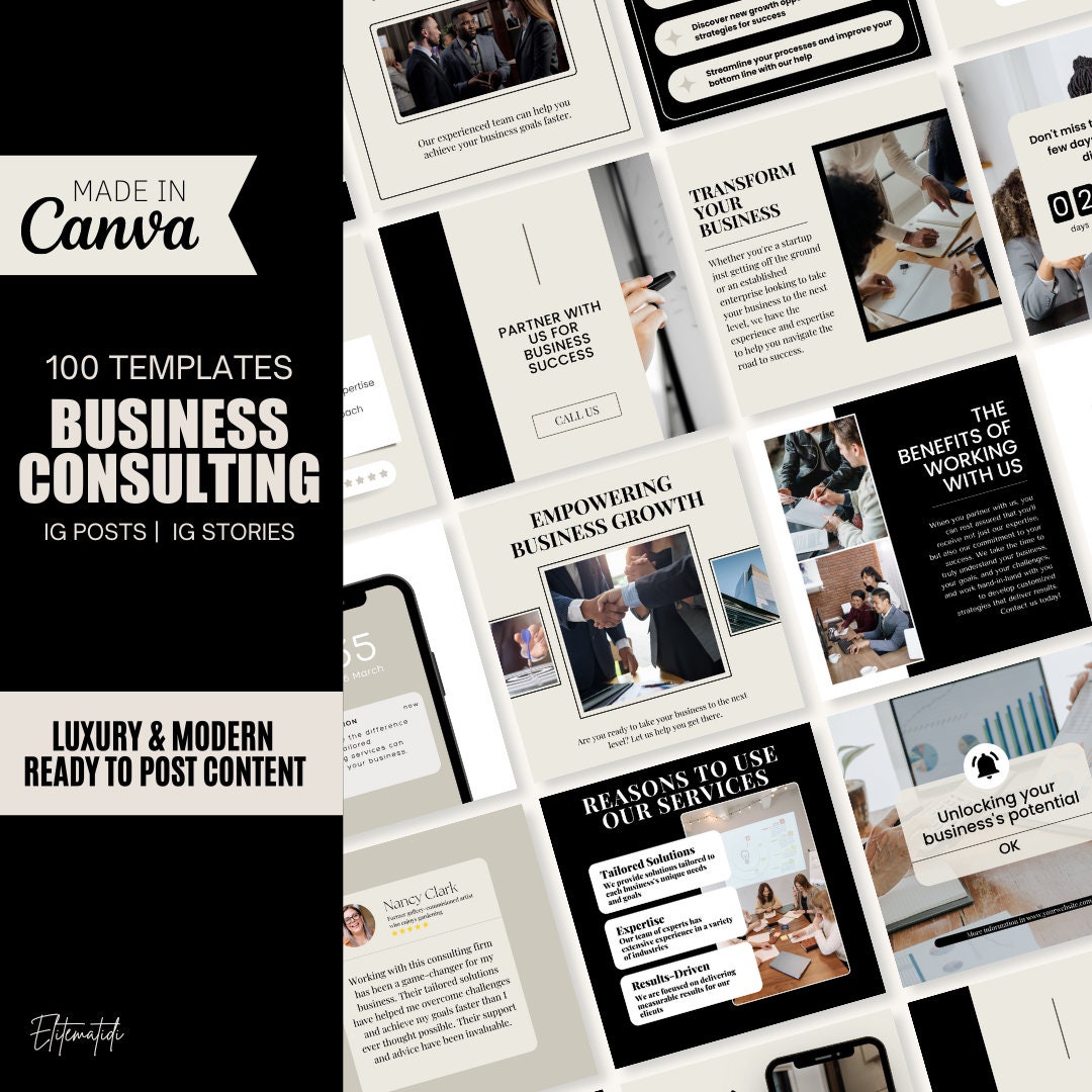 Editable Business Coach Instagram Post Template, Social Media Posts for ...