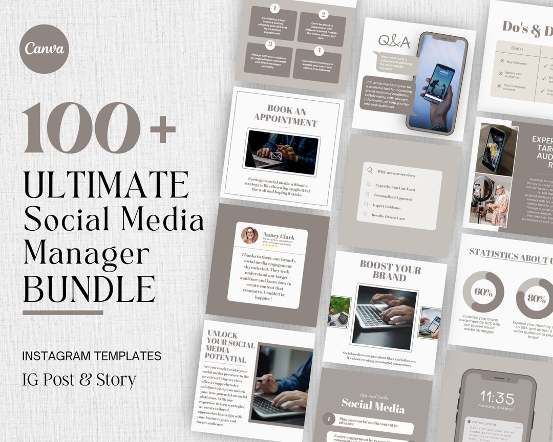 Social Media Manager Instagram Template, Editable Social Media ...