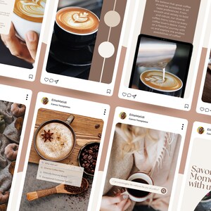 Coffee Shop Instagram Template, Social Media Posts for Coffee House ...