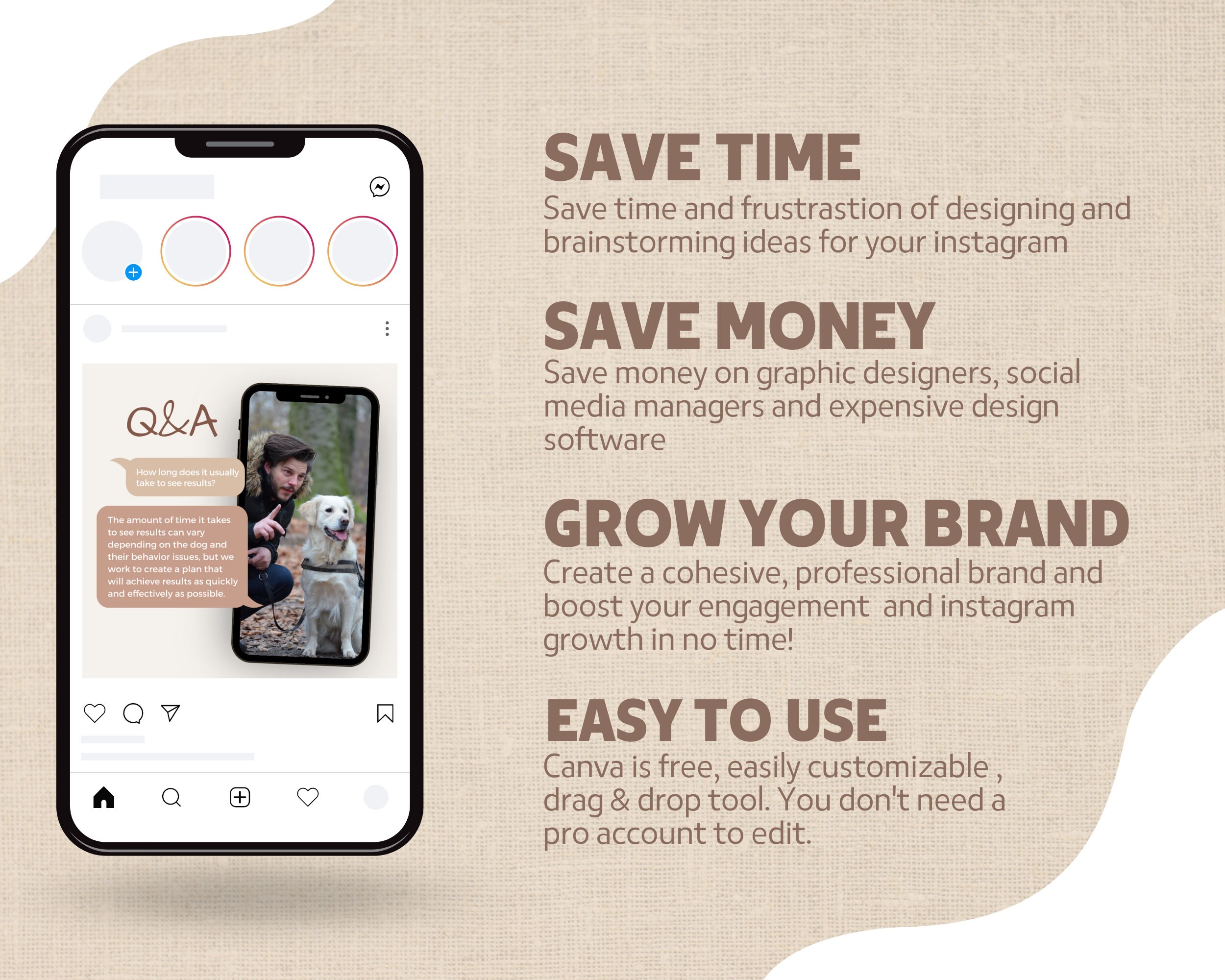 Dog Training Instagram Post Template, Social Media Posts for Dog ...