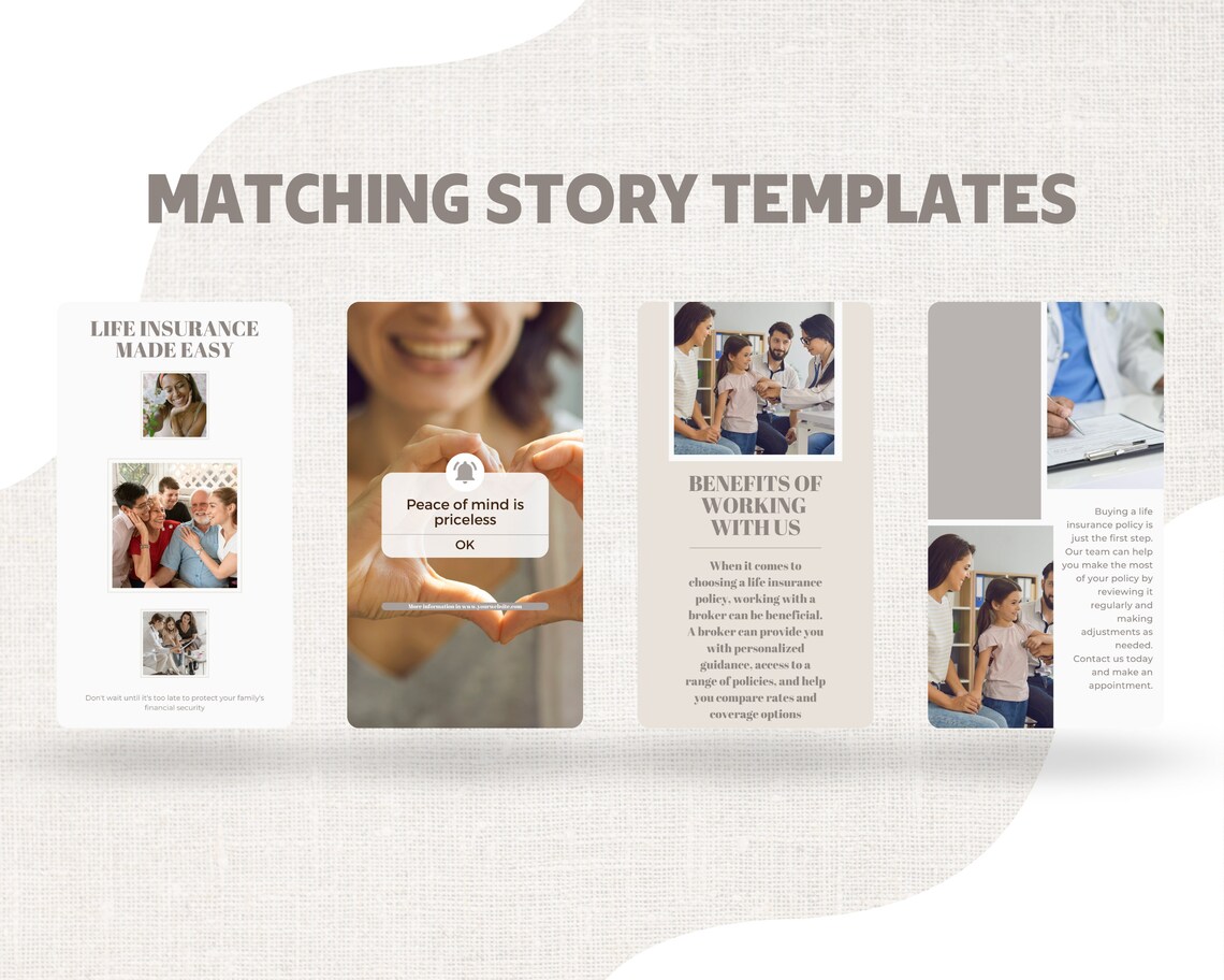 Life Insurance Instagram Post Template Social Media Marketing - Etsy