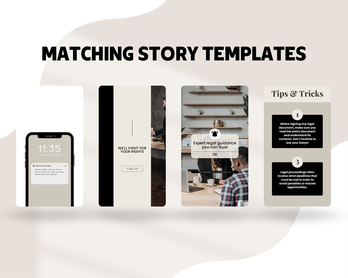 Lawyer Instagram Post Template, Social Media Marketing Template for Law ...