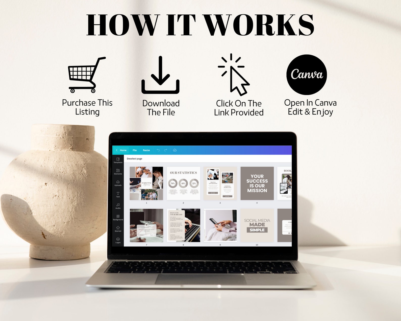 Marketing Agency Instagram Templates, Editable Insta Posts for Social ...