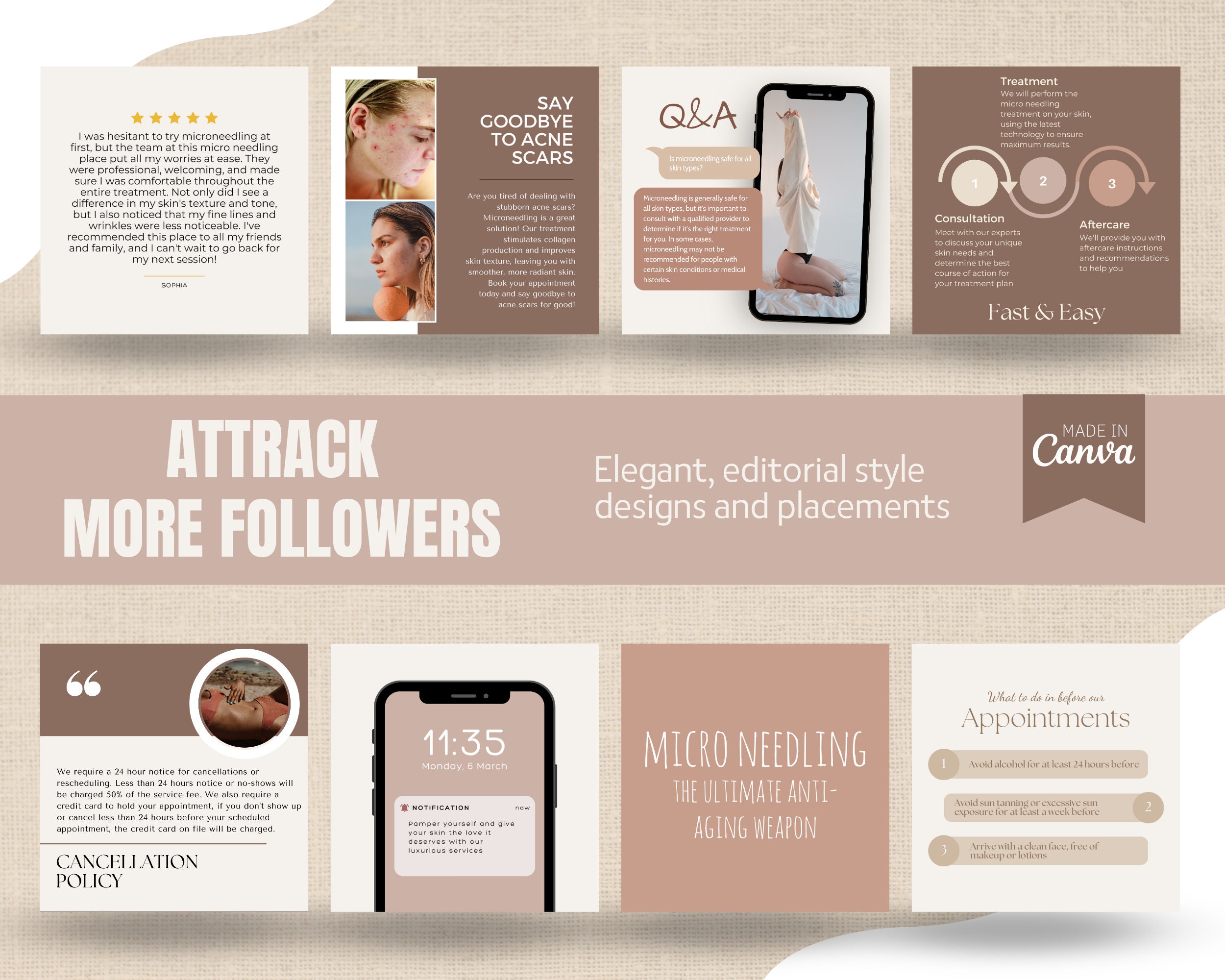 Microneedling Instagram | Micro Needling Editable Template ...