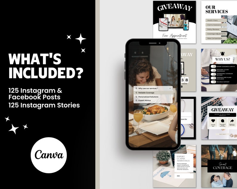 Health Insurance Instagram & Facebook Templates: Social Media Posts and ...