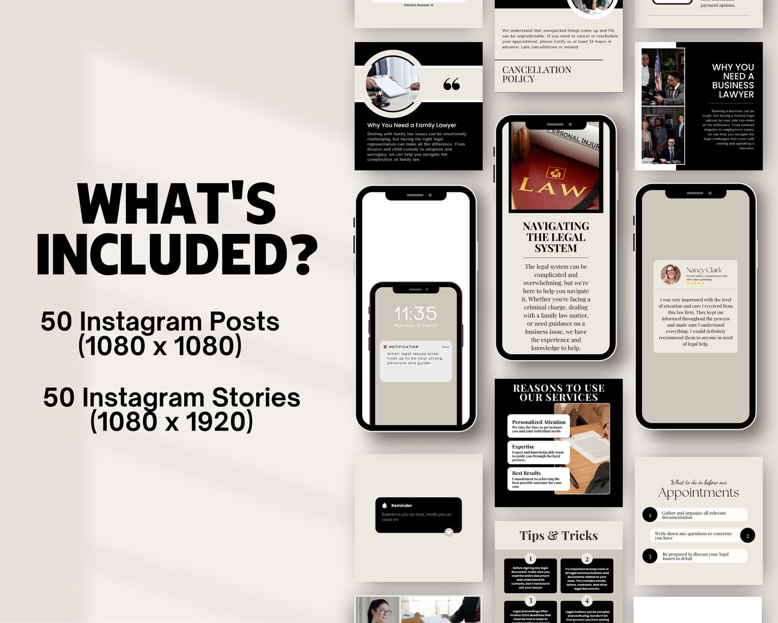 Lawyer Instagram Post Template, Social Media Marketing Template for Law ...
