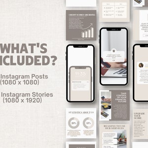 Credit Repair Instagram Post Template, Editable Credit Coaches ...