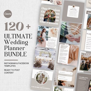 Wedding Planner Instagram Post Template, Editable Social Media Posts ...