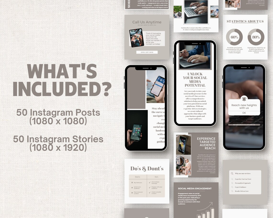 Social Media Manager Instagram Template Editable Social Media - Etsy